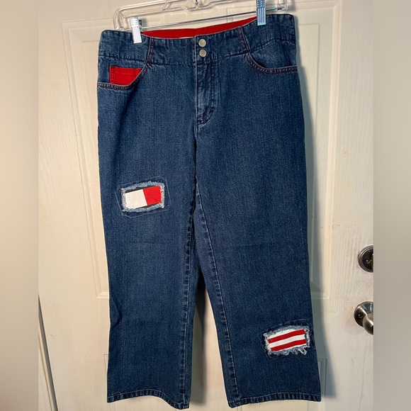 Tommy Hilfiger | Jeans | Vintage Tommy Hilfiger Red White Blue Patch ...